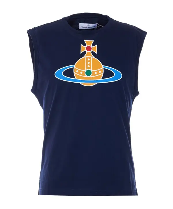VIVIENNE WESTWOOD Oversized Orb Muscle Vest - Black