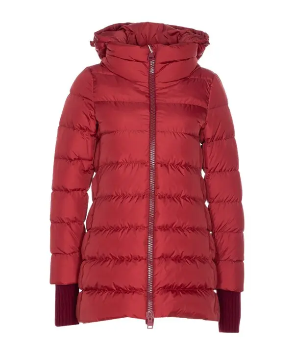 Herno Zip-up Hooded Down Jacket - Red