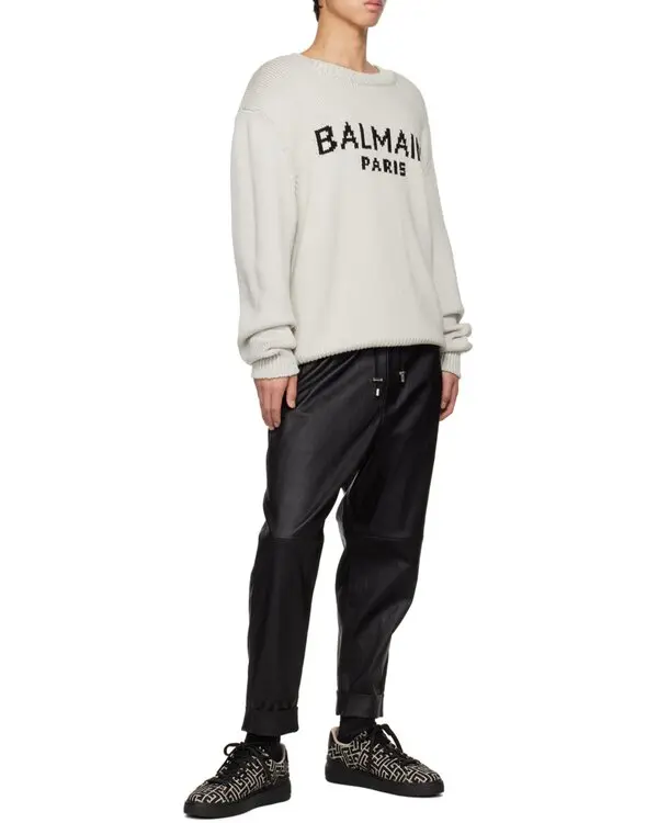 Balmain B-court Jacquard Monogram Sneakers