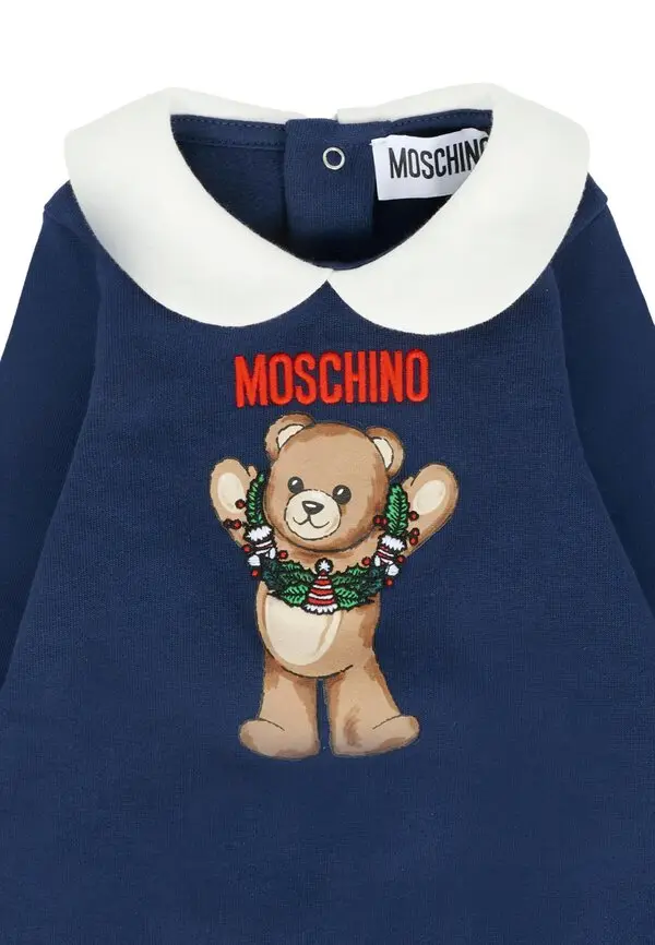 Moschino Babygrow With Teddy Bear Print