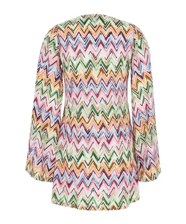 Missoni Long Sleeve All Over Zigzag Dress