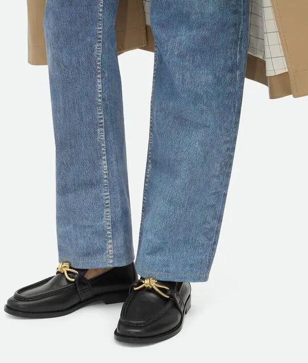 Bottega Veneta Astaire Slip-on Loafers With Knot Detailing - Black