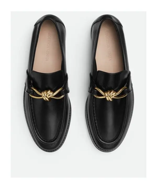Bottega Veneta Astaire Slip-on Loafers With Knot Detailing - Black