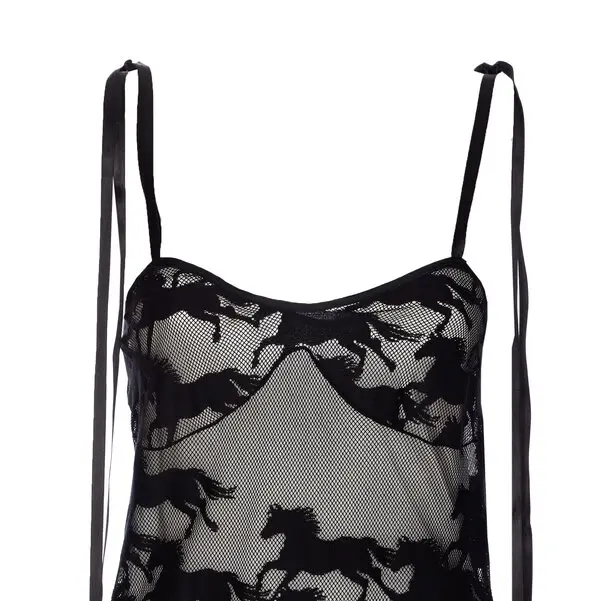 pinko horse dress Pinko One-shoulder Fringed Dress