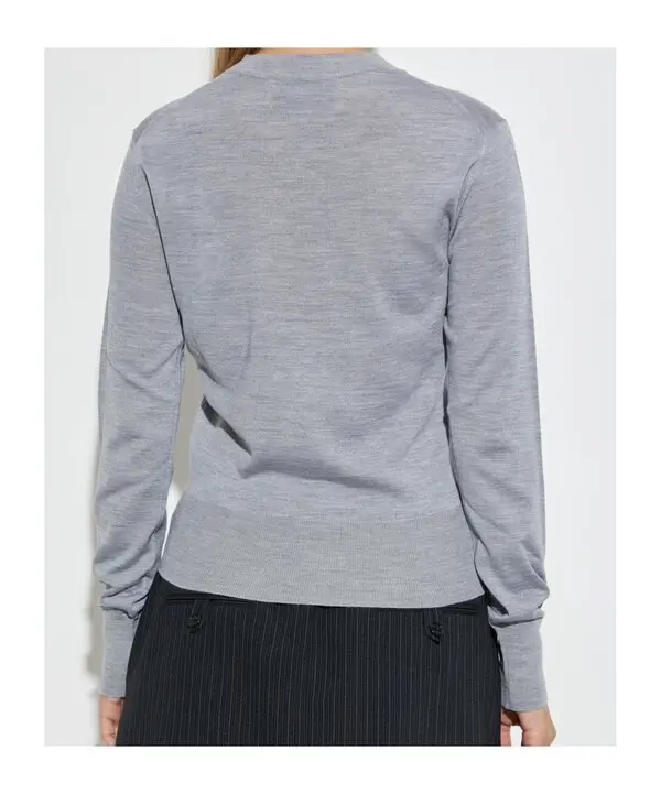 Ami Crew Neck Wool-silk Blend Sweater
