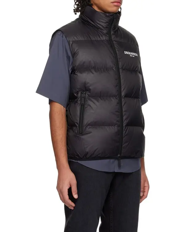 Dsquared2 Logo Printed Padded Down Vest