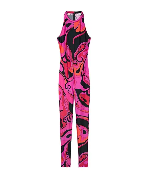 Emilio Pucci Sleeveless Printed Jumpsuit - Pink
