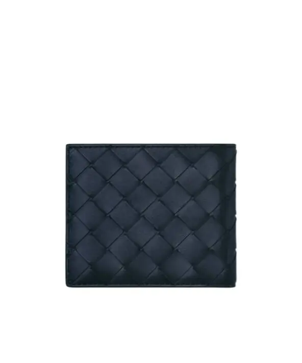 Bottega Veneta Intrecciato Bi-fold Wallet - Space Blue