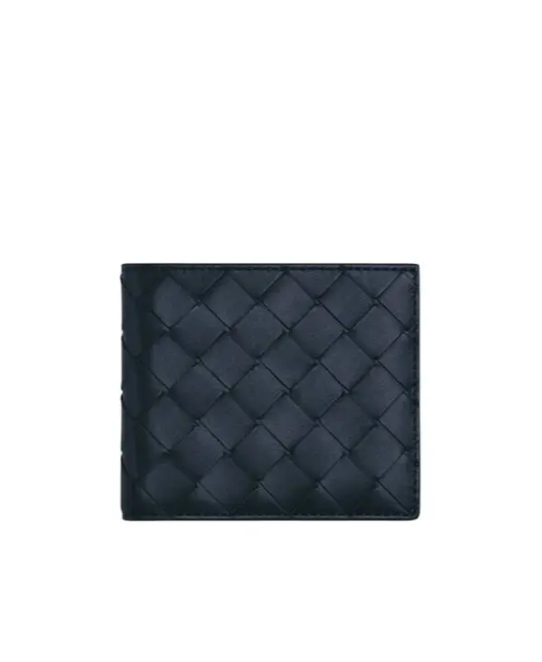 Bottega Veneta Intrecciato Bi-fold Wallet - Space Blue