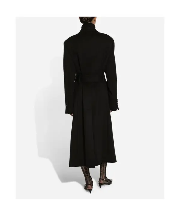 Dolce & Gabbana Double-breasted Belted Coat - Black