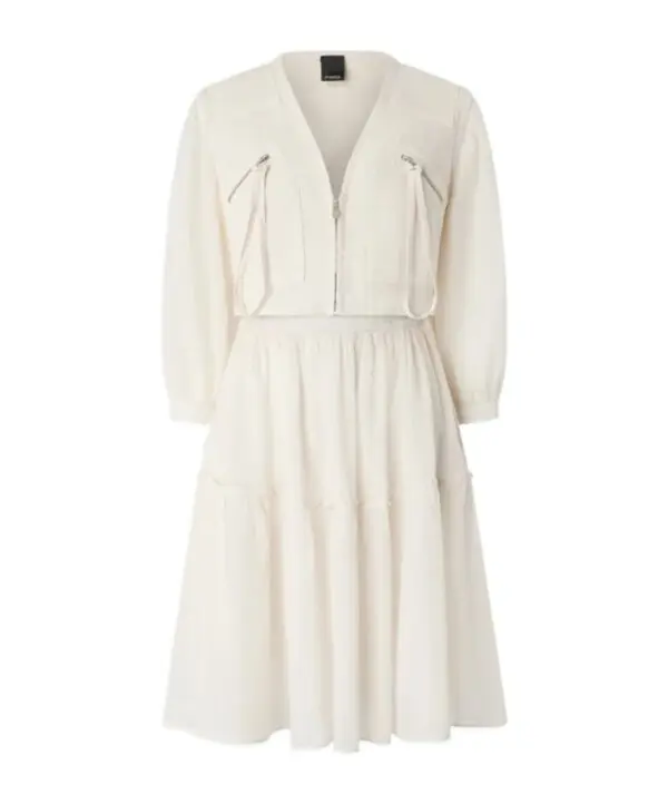 Pinko Two-piece Effect Mini Dress With Relaxed-fit Skirt - White