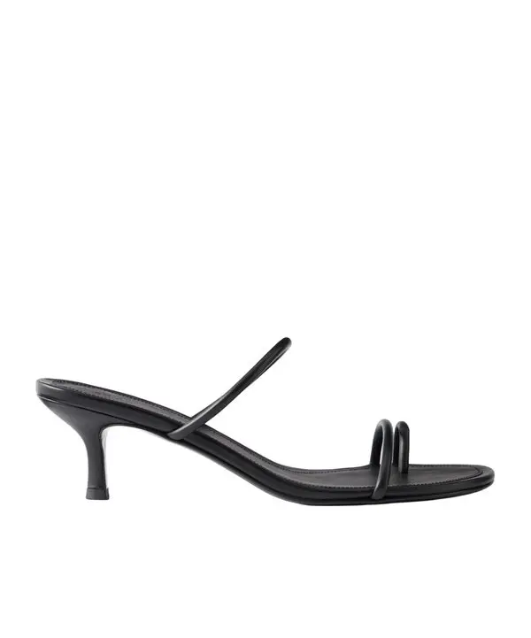 ST. AGNI Round Toe High-heeled Sandals - Black