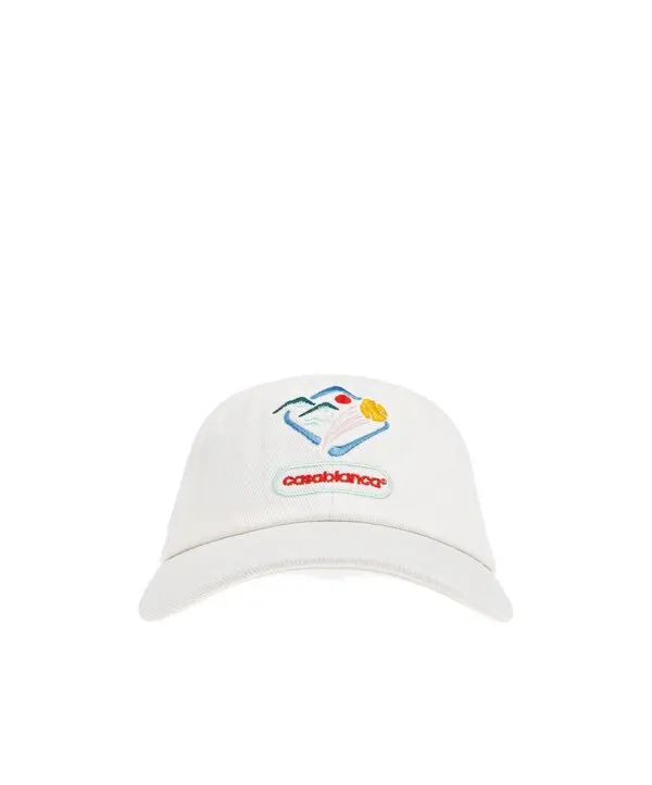 Casablanca Embroidered Logo Baseball Cap - White