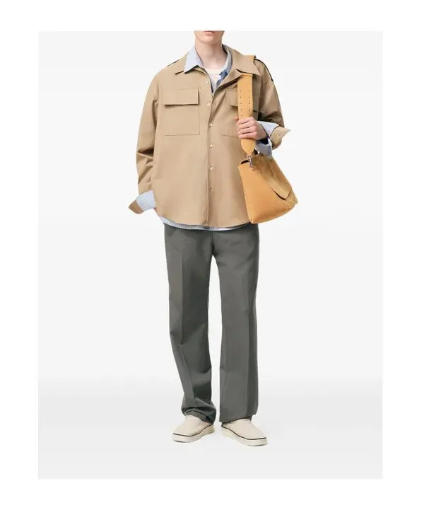 AMI Paris Straight Leg Trousers - Carbon