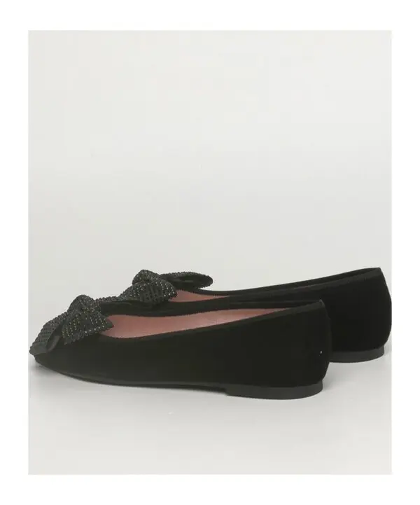 Pretty Ballerinas Ella Pointed Flats With Bow Detailing