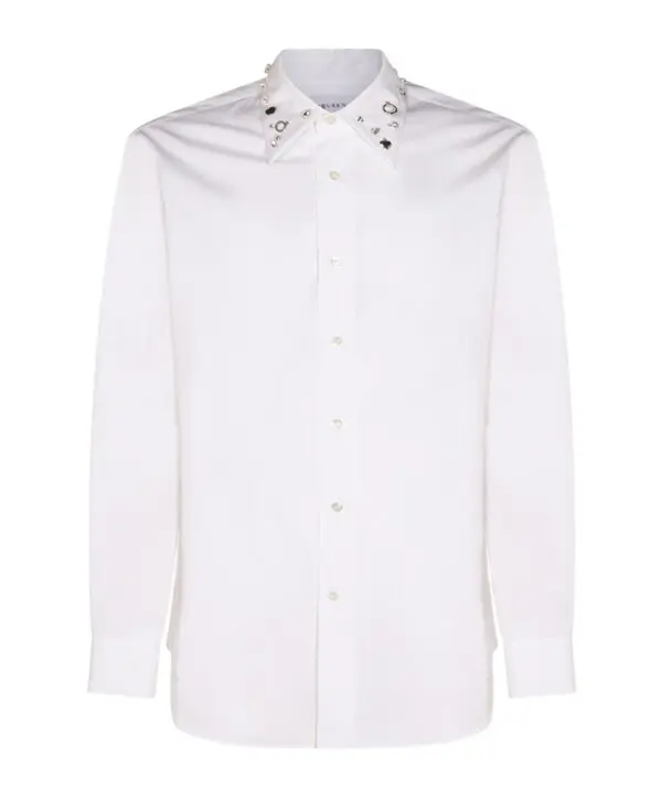 Alexander McQueen Embellished Collar Long Sleeved Shirt