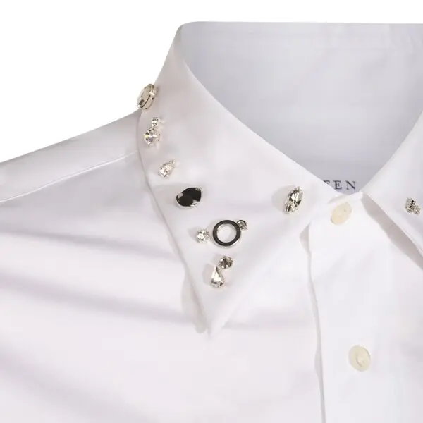 Alexander McQueen Embellished Collar Long Sleeved Shirt