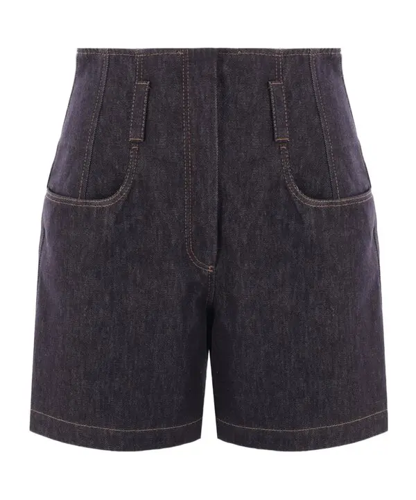 Brunello Cucinelli High-waisted Denim Shorts