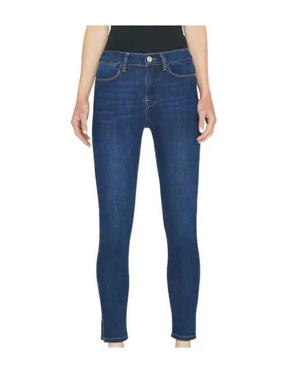 FRAME High-rise Belted Zip Up Jeans