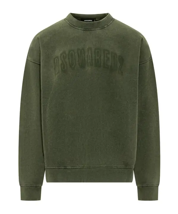 Dsquared2 Loose Fit Crewneck Sweatshirt - Verde