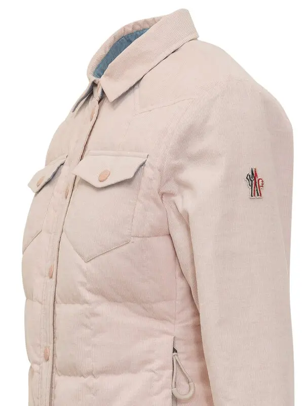 Moncler Corduroy Quilted Jacket - Light Pink
