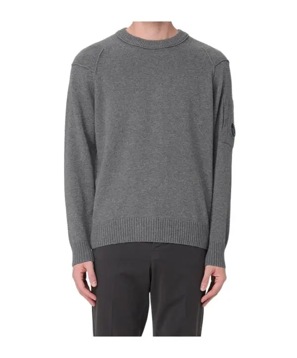 C.P. COMPANY Lens Detail Crew Neck Knitwear
