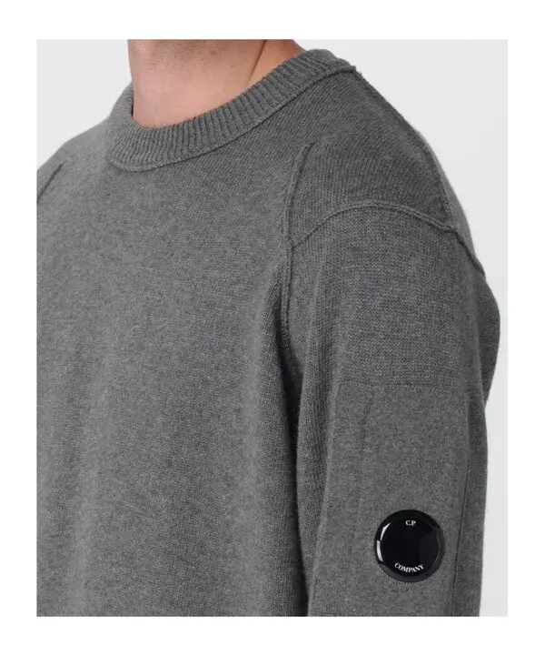 C.P. COMPANY Lens Detail Crew Neck Knitwear
