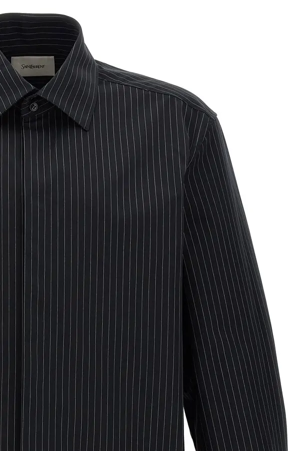 Saint Laurent Cassandre Striped Shirt