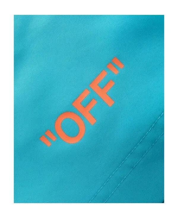 Off-White Logo Print Swim Shorts