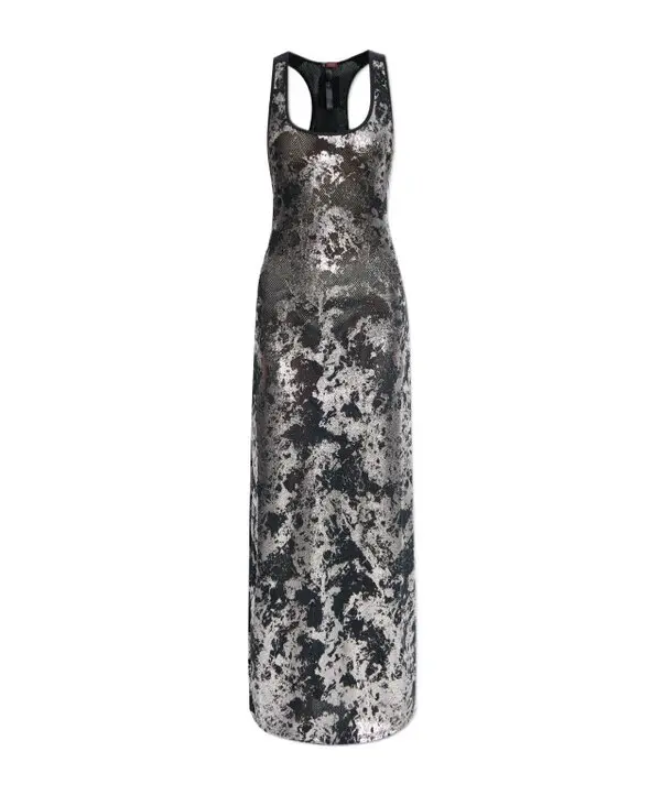 DIESEL® Metallic Effect Maxi Dress