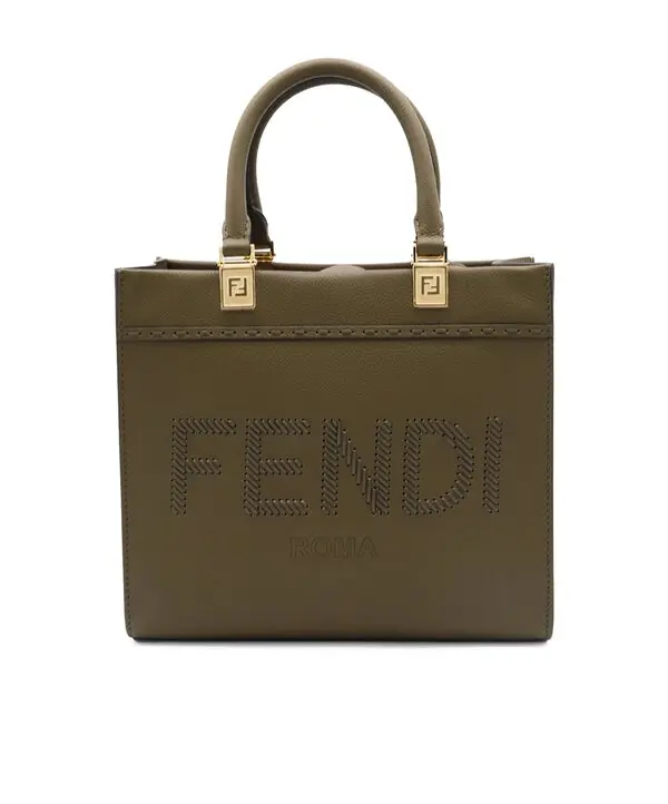 Fendi Logo Detailed Top Handle Bag
