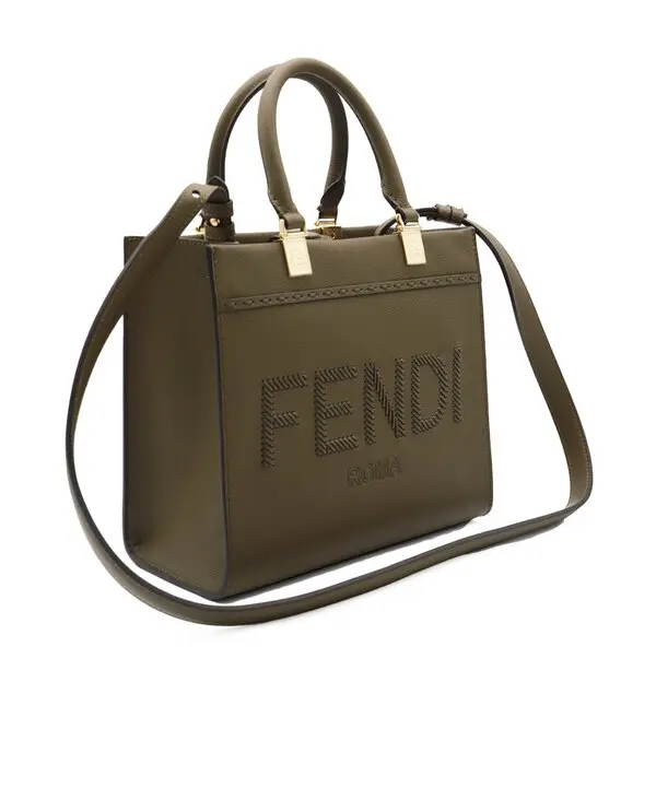 Fendi Logo Detailed Top Handle Bag