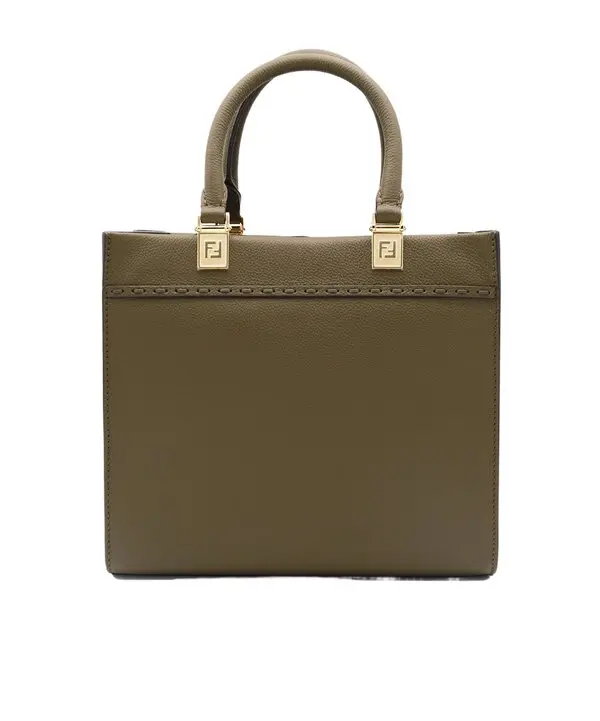 Fendi Logo Detailed Top Handle Bag