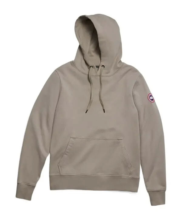 Canada Goose Huron Logo-patch Drawstring Hoodie - Limestone