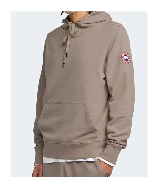 Canada Goose Huron Logo-patch Drawstring Hoodie - Limestone