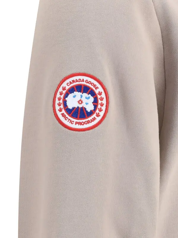 Canada Goose Huron Logo-patch Drawstring Hoodie - Limestone
