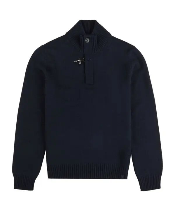 FAY Hook-closure Mock Neck Jumper