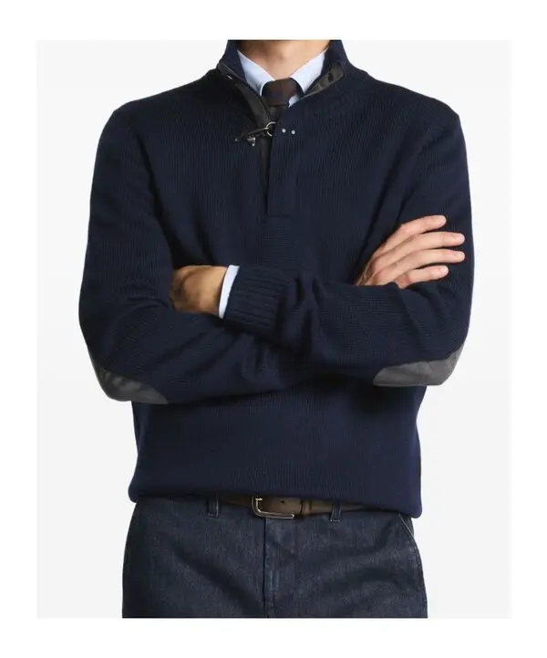 FAY Hook-closure Mock Neck Jumper