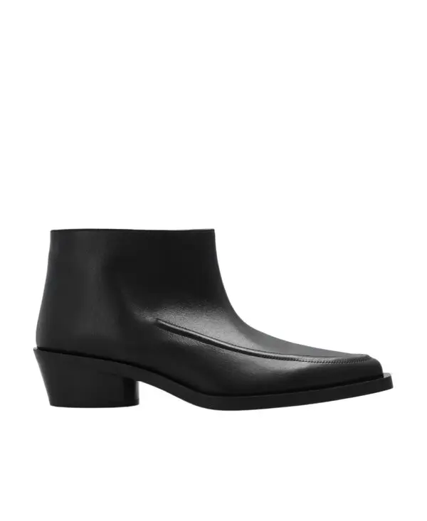Proenza Schouler Bronco Leather Ankle Boots - Black