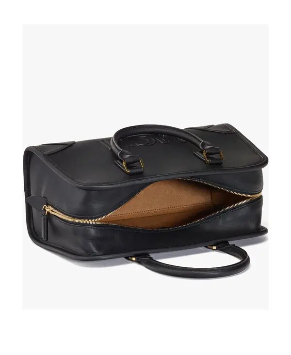 Mcm Medium Logo Embossed Aren Boston Bag