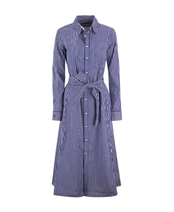 Polo Ralph Lauren Striped Belted Shirt Dress