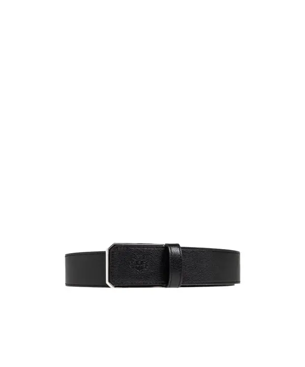 Bally Rectangular Buckle Leather Belt - Black