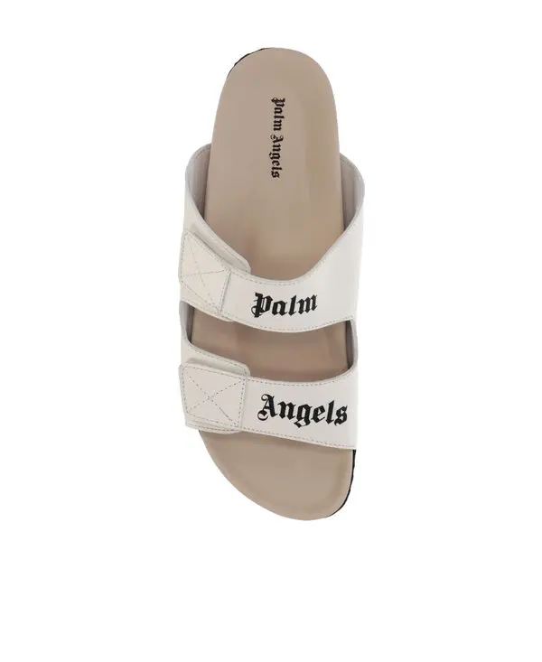 Palm Angels Logo Double Strap Slide Sandals
