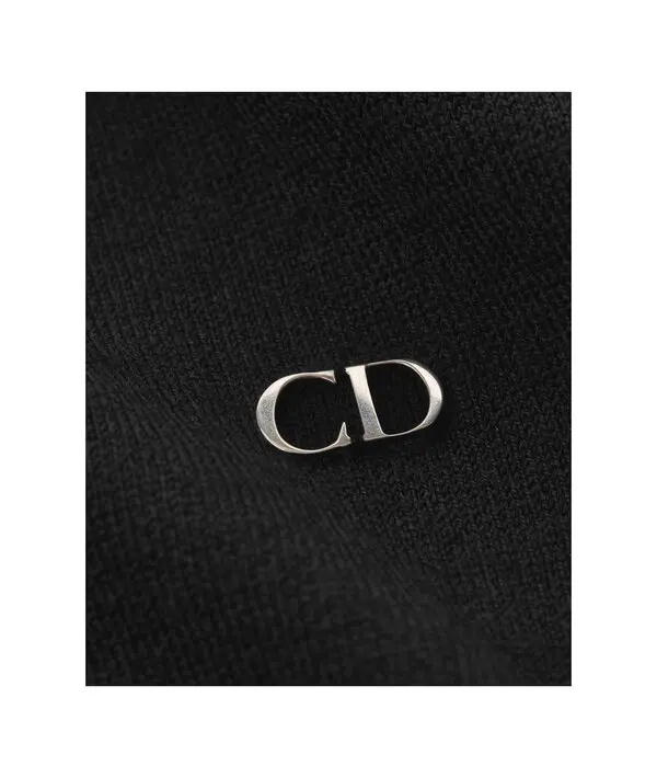 Dior V-neck Lace Trim Sweater