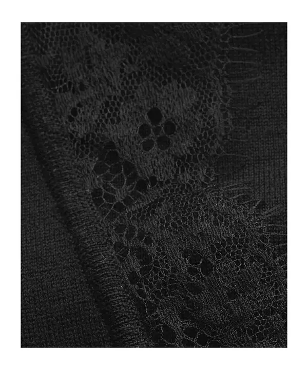 Dior V-neck Lace Trim Sweater