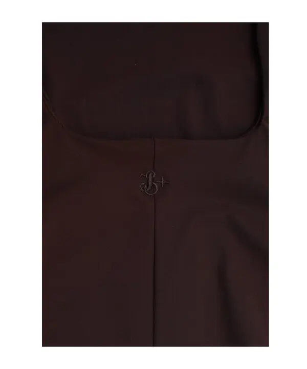JIL SANDER Square-neck Sleeveless Swimsuit With Logo - Black