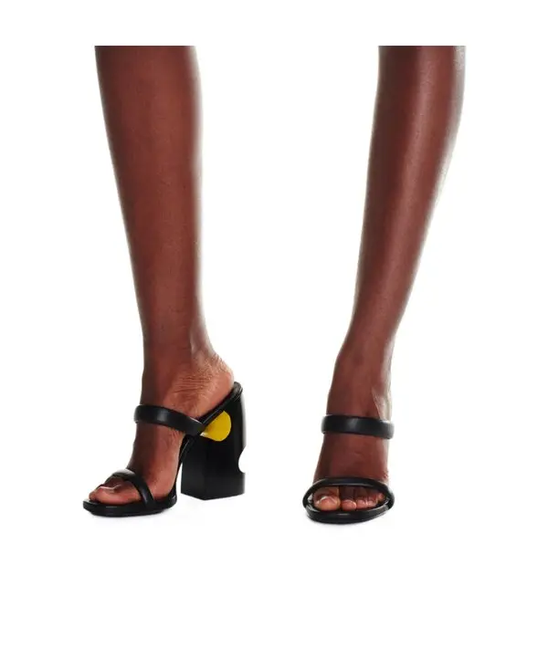 Off-White Meteor Cut-out Open Toe Mules - Black