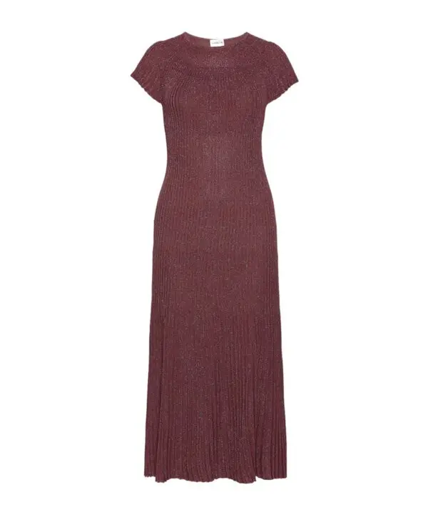 Marella Lurex-detail Knit Fit-and-flare Midi Dress