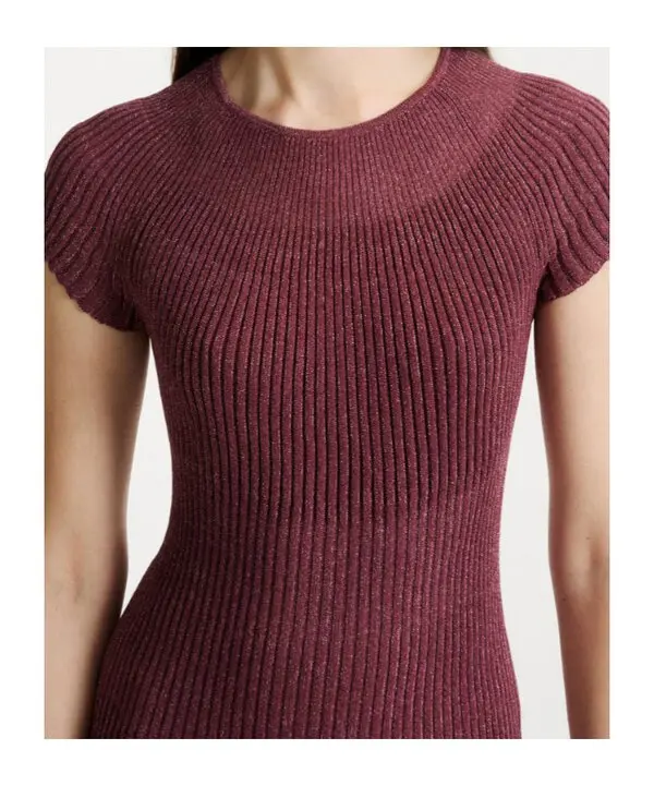 Marella Lurex-detail Knit Fit-and-flare Midi Dress
