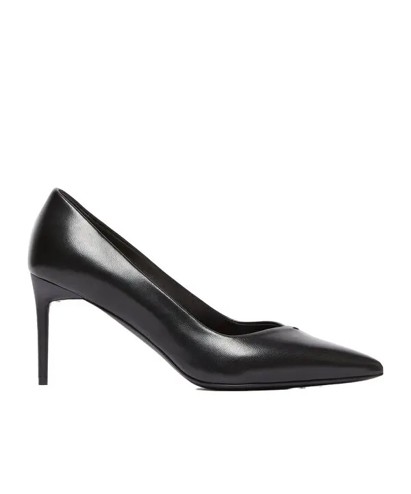 Max Mara Nappa Leather Court Pumps - Black